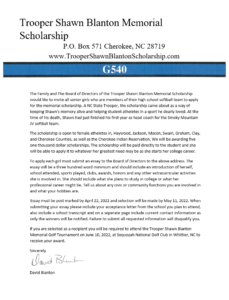 2022 Applicants | Trooper Shawn Blanton Scholarship